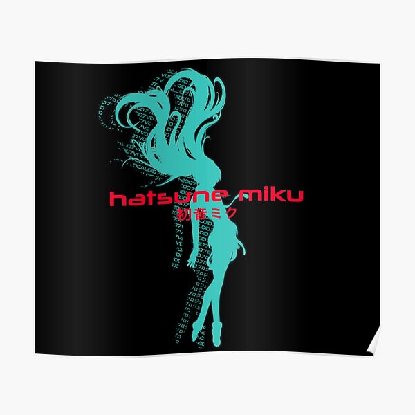 "Hatsune Miku Silhouette V.2" Poster von Aggyro93 | Redbubble