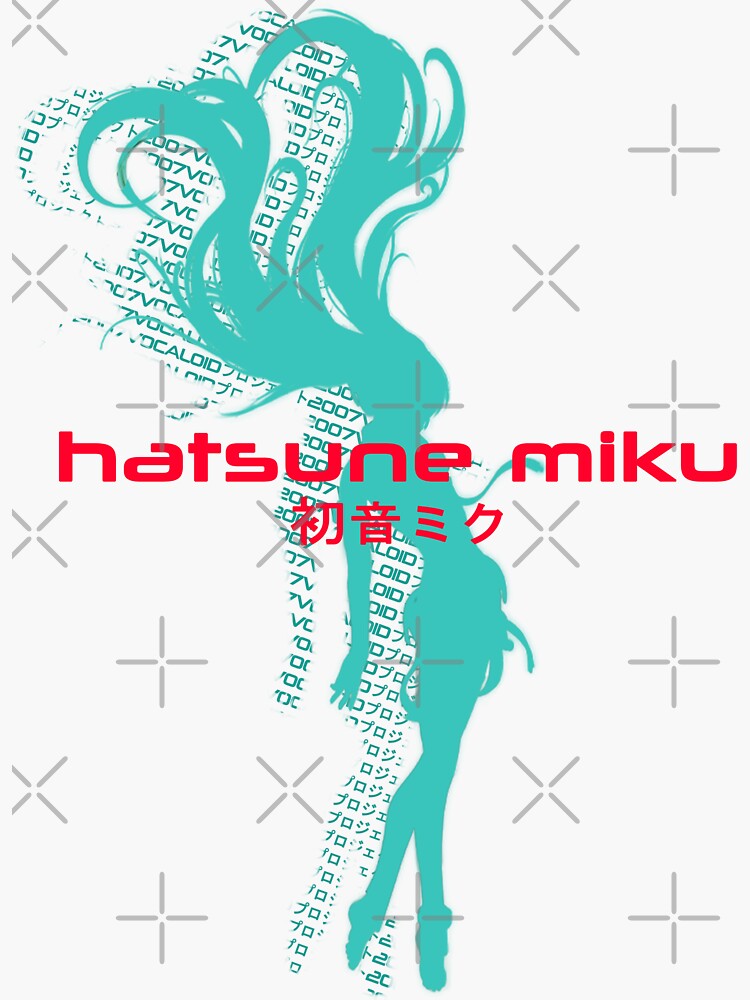 "Hatsune Miku Silhouette V.2" Sticker for Sale by Aggyro93 | Redbubble