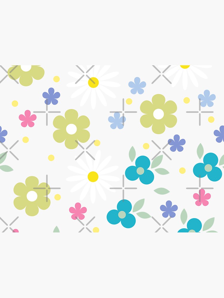 "Cute Green Flowers" Sticker for Sale by retrorodrigo | Redbubble