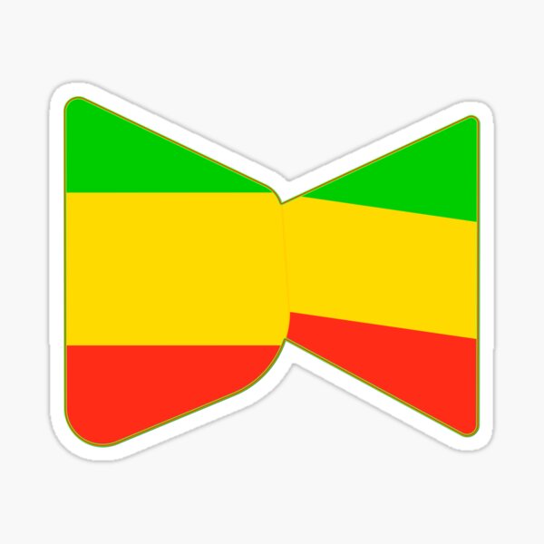" COOL BOW TIE IN THE COLORS OF THE RASTA FLAG" Sticker for Sale by ...