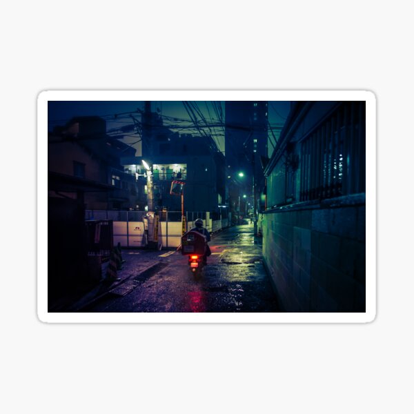"Neo Tokyo - Midnight Delivery" Sticker by TokyoLuv | Redbubble