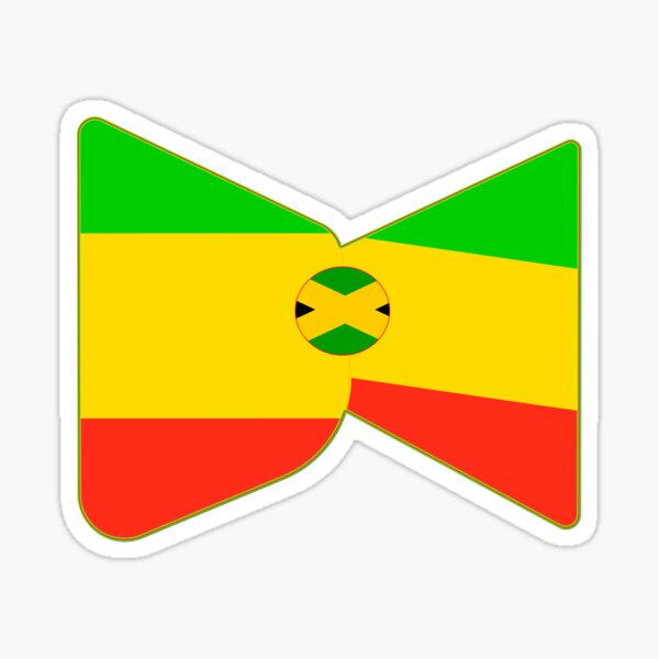 " COOL BOW TIE IN THE COLORS OF THE RASTA FLAG" Sticker by Ralek ...