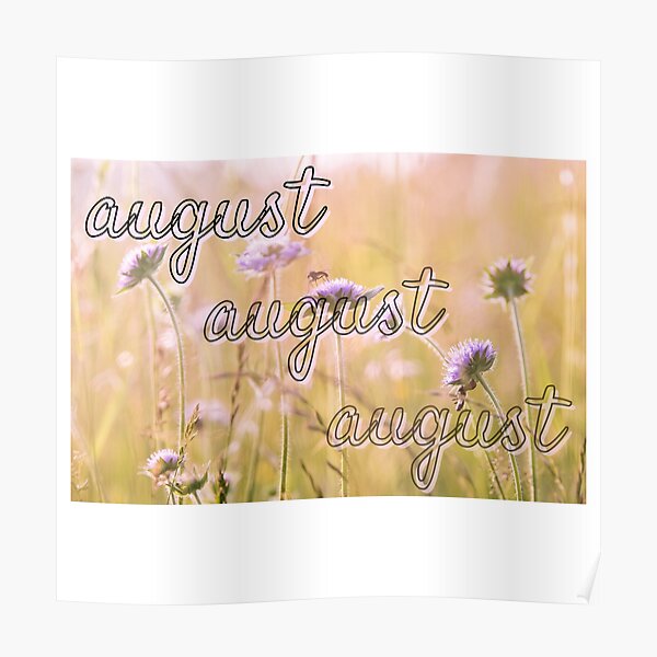 "Taylor Swift folklore august lyrics album slipped away" Poster by ...