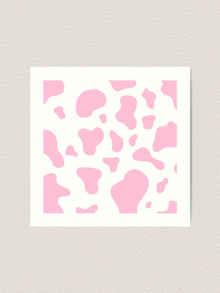 "Pink Cow Print" Art Print for Sale by hirunidesigns | Redbubble