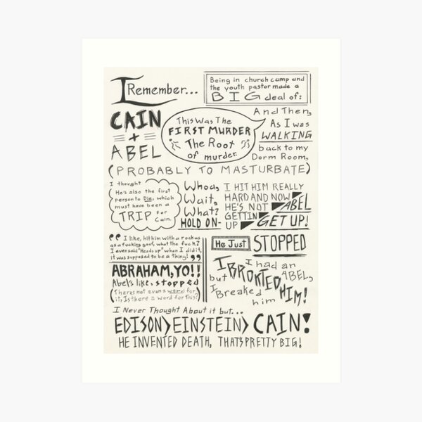 "Cain And Abel - MBMBaM" Art Print by NoNameWaterClr | Redbubble