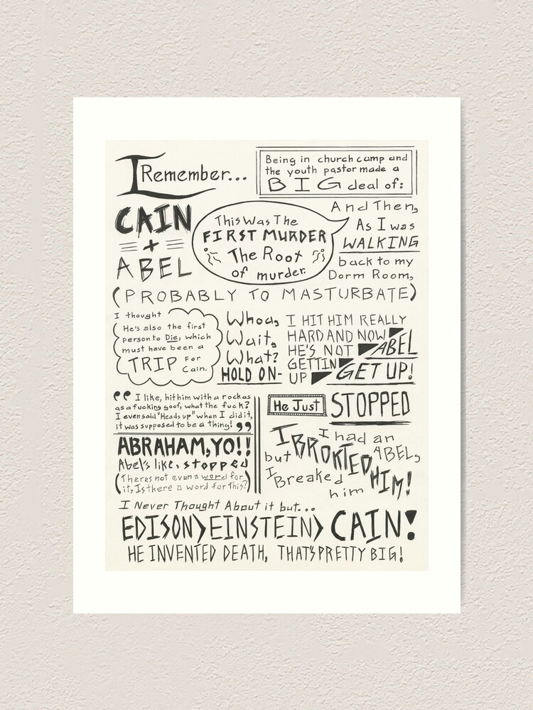 "Cain And Abel - MBMBaM" Art Print by NoNameWaterClr | Redbubble