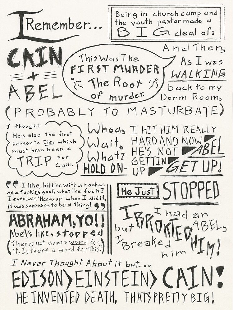 "Cain And Abel - MBMBaM" Art Print by NoNameWaterClr | Redbubble