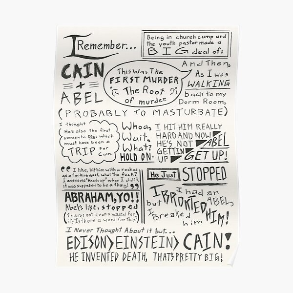 "Cain And Abel - MBMBaM" Poster by NoNameWaterClr | Redbubble