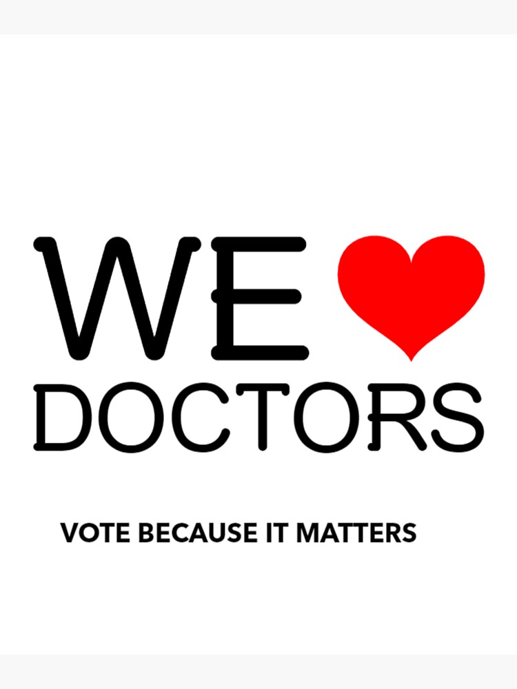 "WE LOVE DOCTORS" Sticker for Sale by LILLETTE13328 | Redbubble