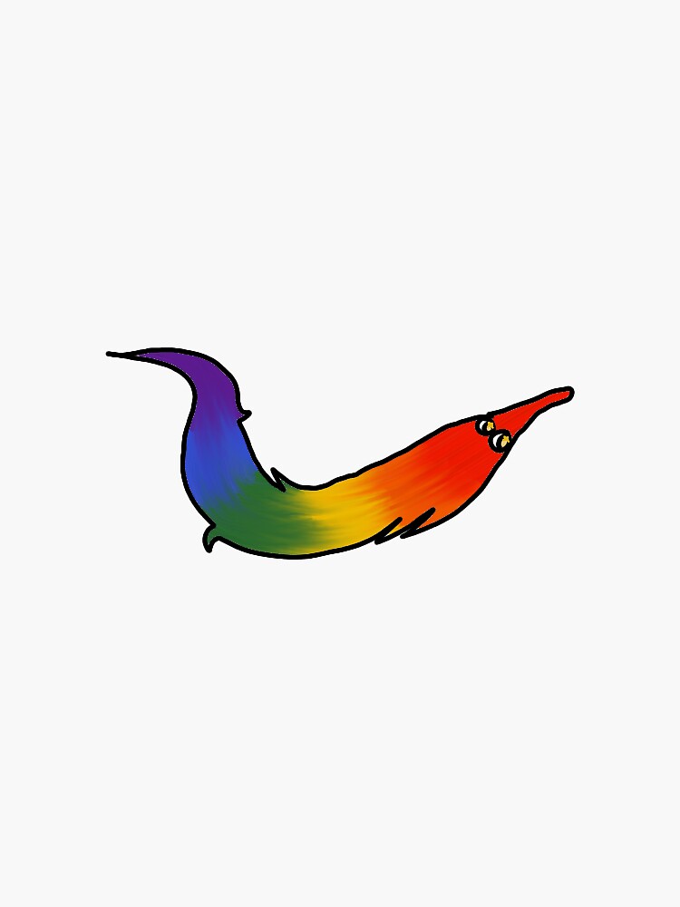 "Gay pride flag worm on a string" Sticker for Sale by choccymilk-png ...