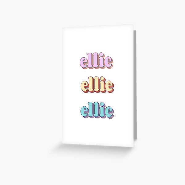 "Ellie Word Art" Greeting Card for Sale by Arexus | Redbubble
