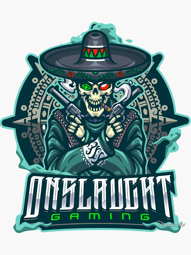 "Onslaught Gaming" Sticker by texassailor | Redbubble