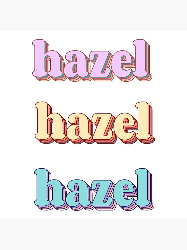 "Hazel Word Art" Poster by Arexus | Redbubble