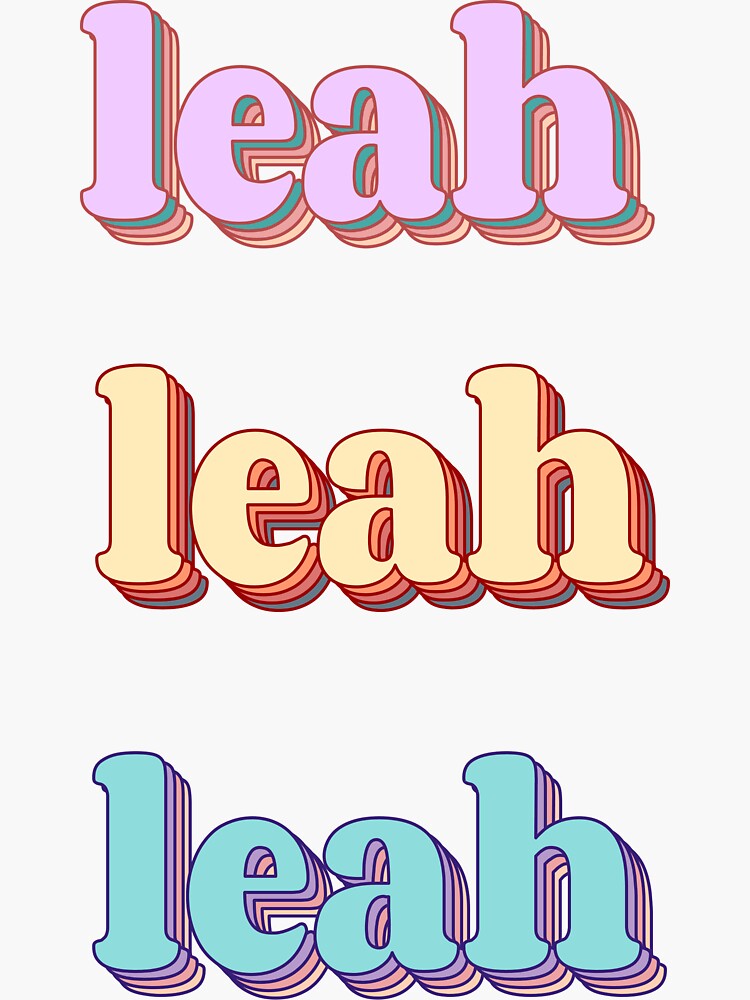 "Leah Word Art" Sticker by Arexus | Redbubble