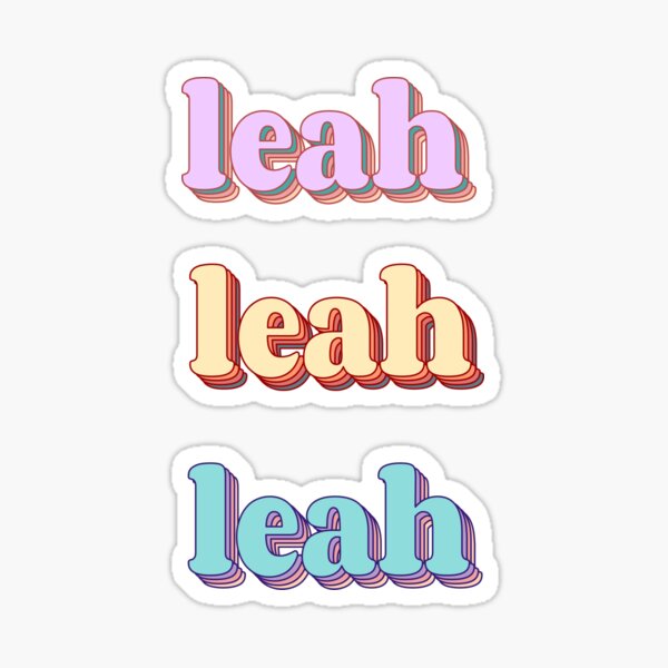 "Leah Word Art" Sticker by Arexus | Redbubble