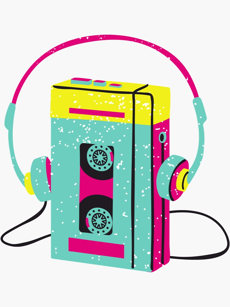 "Walkman" Sticker for Sale by DLRprints | Redbubble