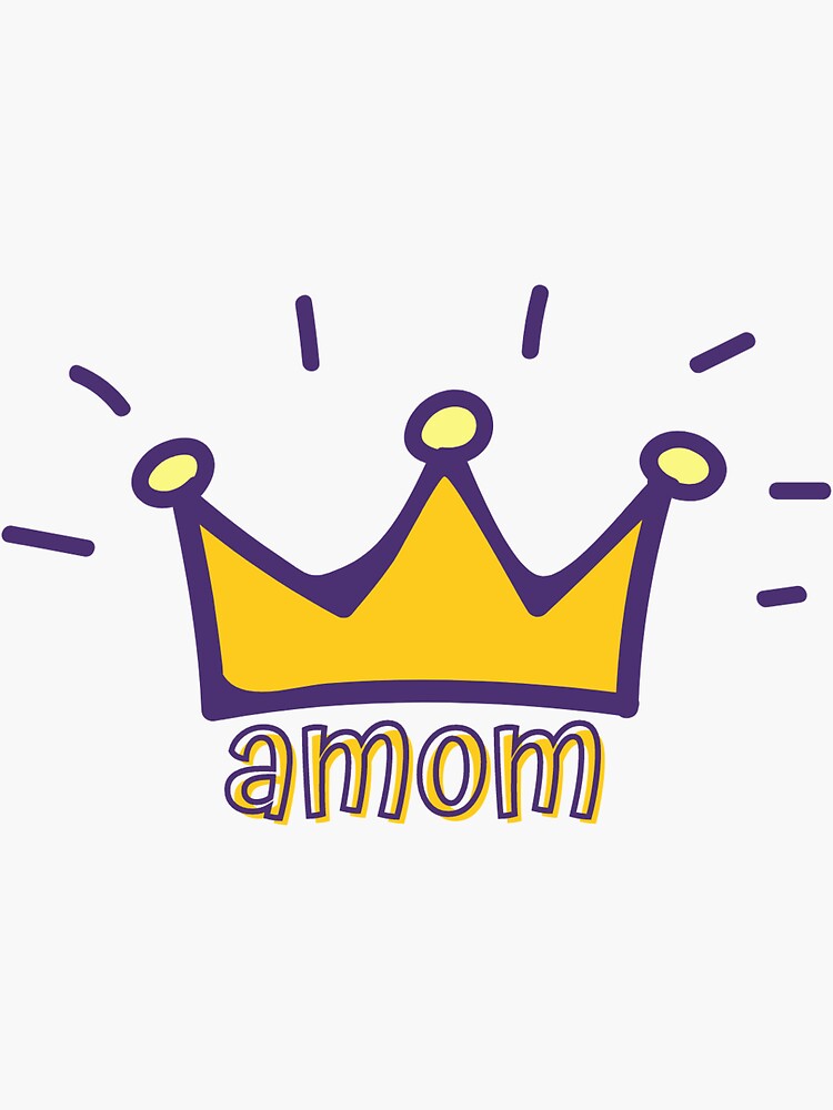 "AMOM Golden Crown" Sticker for Sale by AMOM-Gonzaga | Redbubble