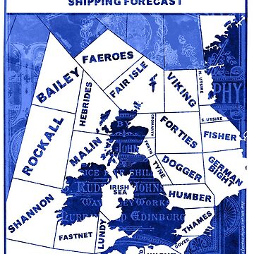 "Shipping Forecast Map" Sticker for Sale by Zoe Barrie | Redbubble