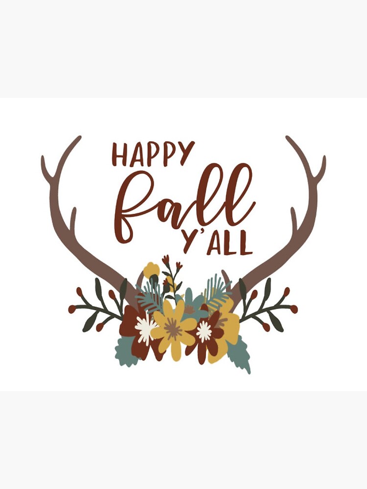 "Happy Fall Y’all " Sticker for Sale by 90DayCray | Redbubble
