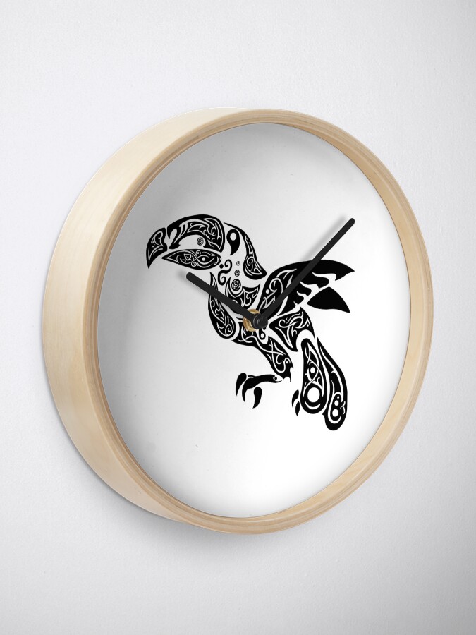 "Tribal Toucan" Clock for Sale by Skergthemeak | Redbubble