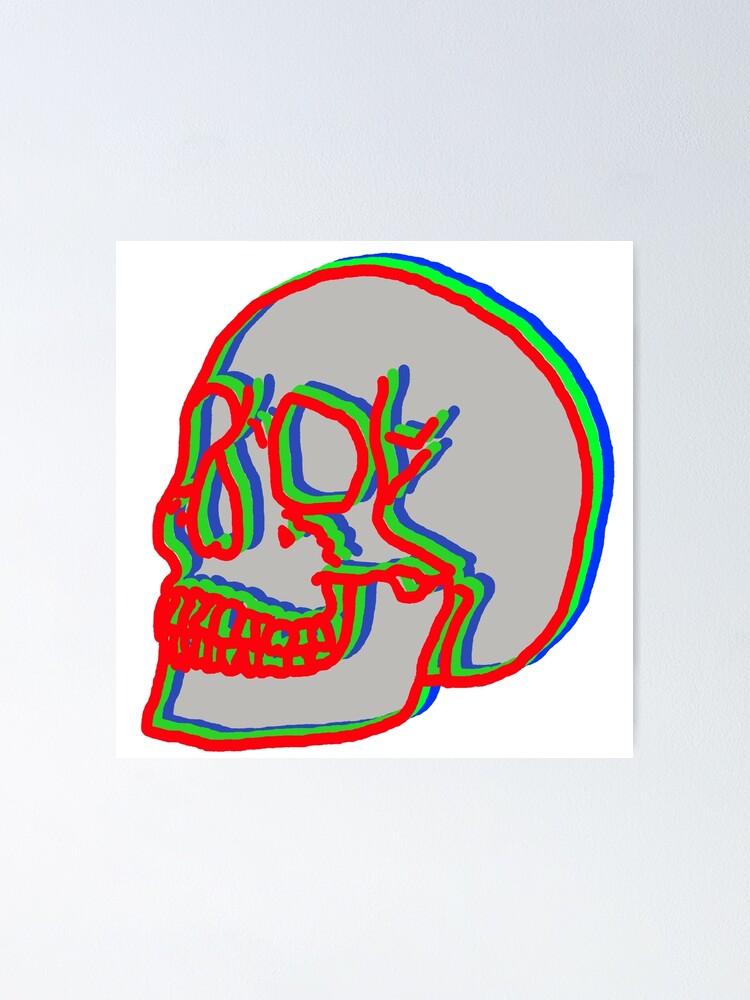 "RGB Skull" Poster by ExtraAlArt | Redbubble
