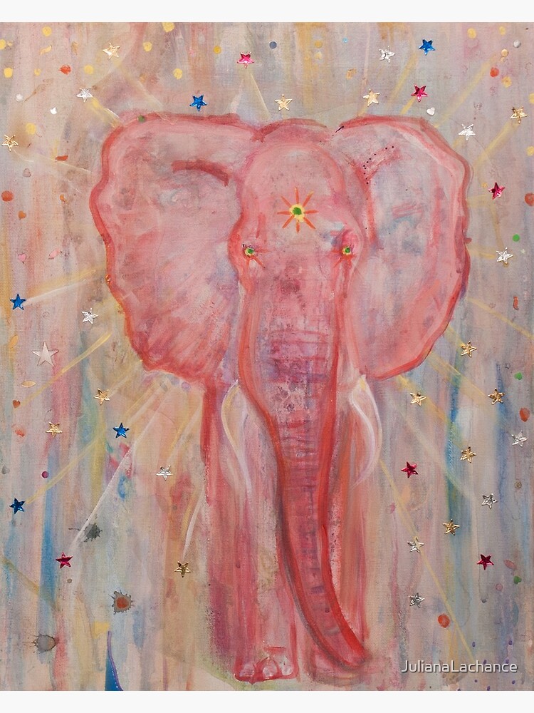 "Pink Elephant" Poster by JulianaLachance | Redbubble