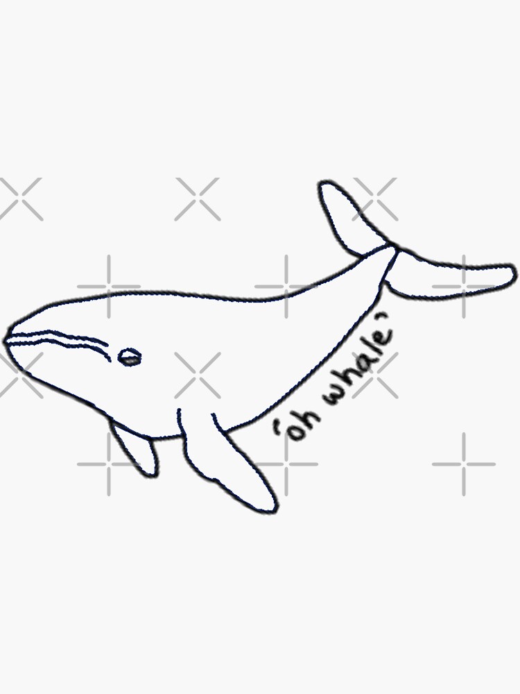 "whale oh whale outline" Sticker for Sale by Siv3 | Redbubble