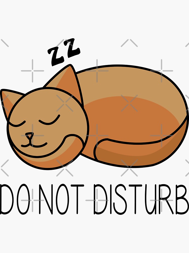 "Do not disturb cat" Sticker for Sale by Artyselley | Redbubble