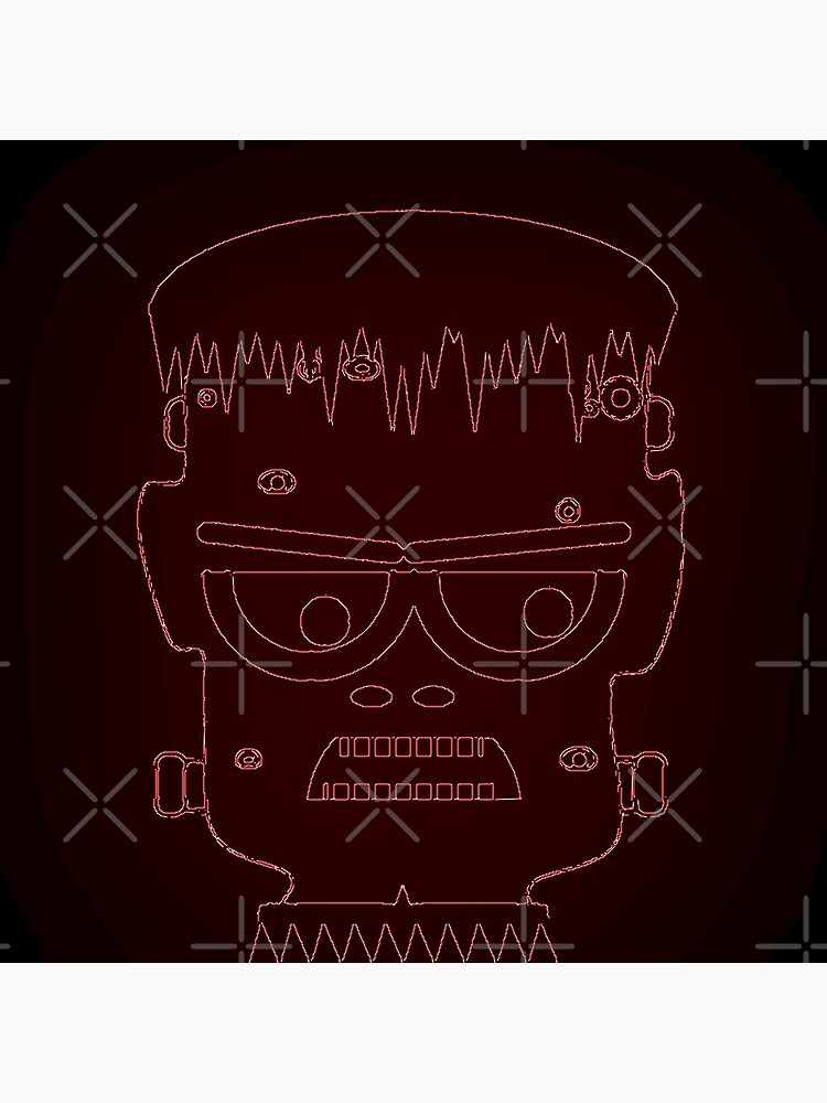 "Frankenstein Red Sketch" Sticker for Sale by ellj96 | Redbubble