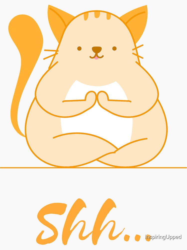 "Shh..." Sticker for Sale by InspiringUpped | Redbubble