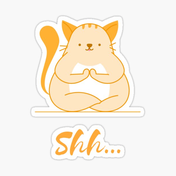 "Shh..." Sticker for Sale by InspiringUpped | Redbubble