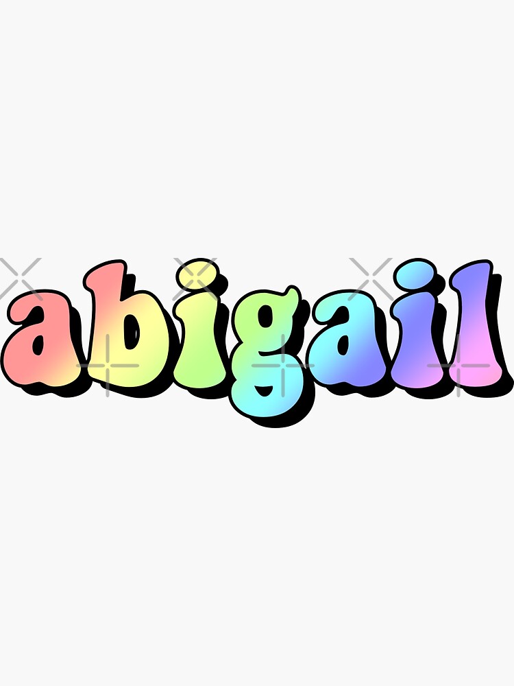 "aesthetic rainbow abigail name" Sticker for Sale by STAR10008 | Redbubble