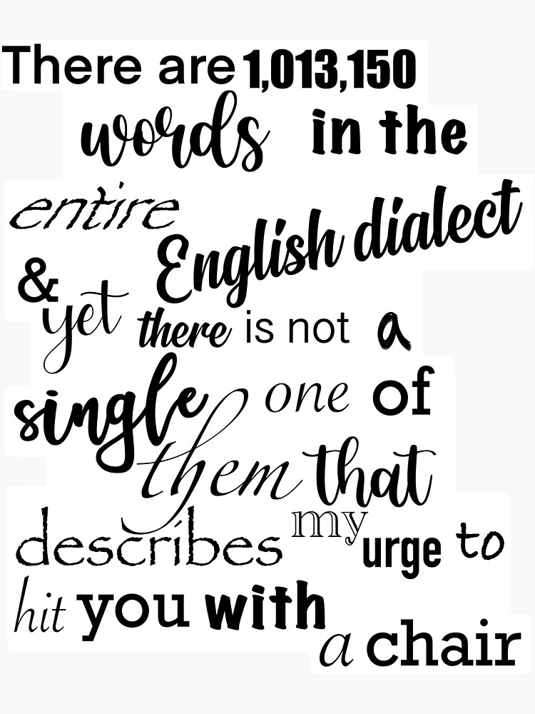 ""hit you with a chair" funny tiktok quote" Sticker for Sale by ...