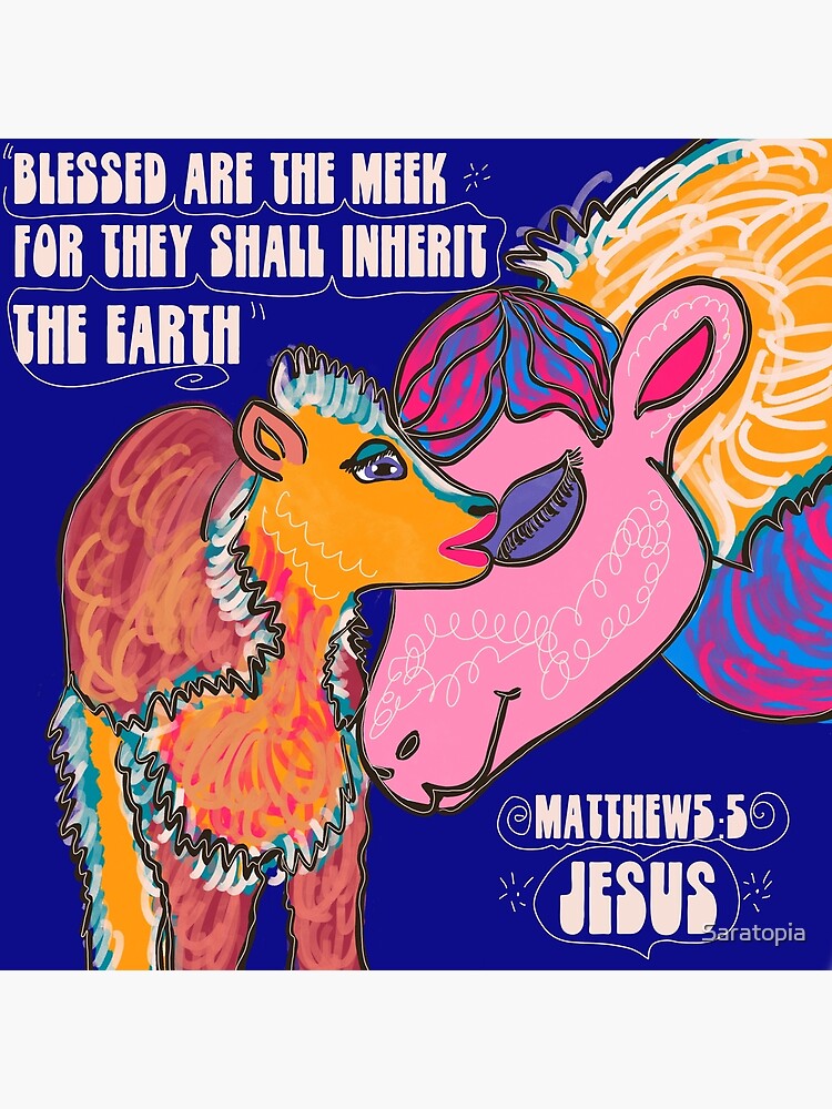 "Blessed are the Meek" Framed Art Print for Sale by Saratopia | Redbubble