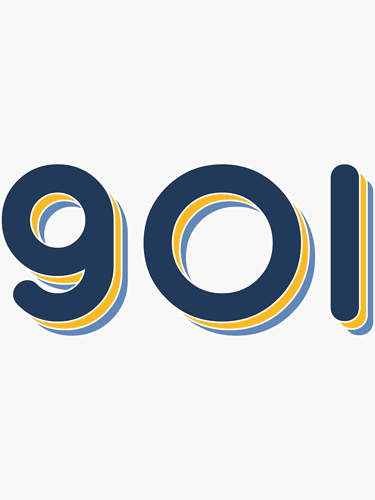 "memphis 901" Sticker for Sale by lizzieb03 | Redbubble