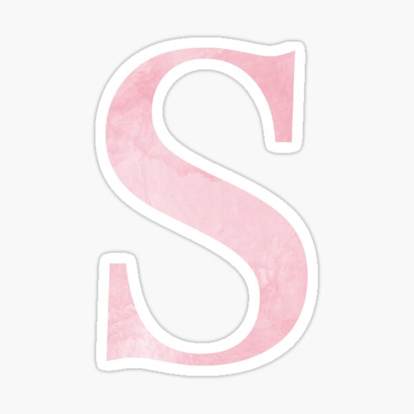 "Personalized Pink Marble Monogram S" Sticker for Sale by TheFamilyVan ...