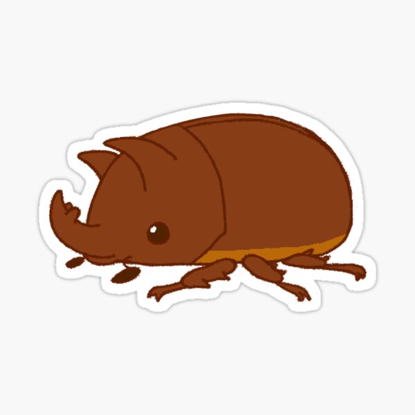"Chibi Rhinoceros Beetle" Sticker for Sale by Syrza | Redbubble