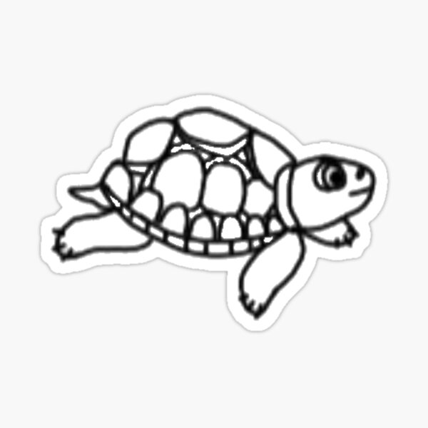 "turtle outline" Sticker for Sale by Siv3 | Redbubble