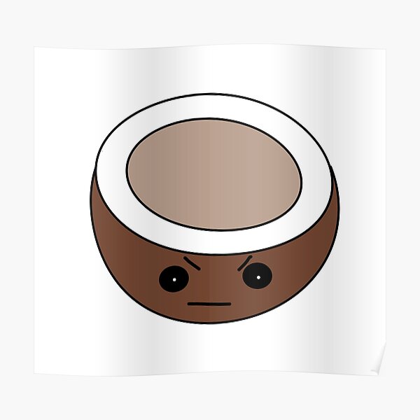 "Angry Coconut" Poster by BoganBest | Redbubble