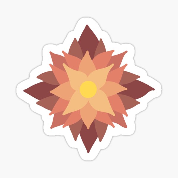 "Fire Flower" Sticker for Sale by eunoiarin | Redbubble