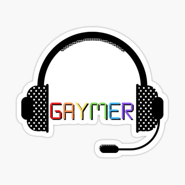 "Gaymer Headset Rainbow Pride Flag" Sticker by The-Gayborhood | Redbubble