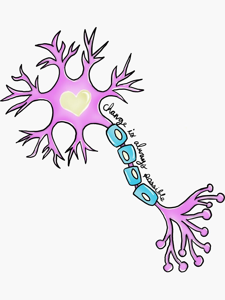 "Neuroplasticity Neuron Change is Possible" Sticker for Sale by ...
