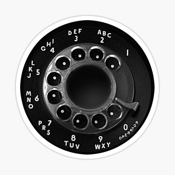 "Vintage phone dial" Sticker for Sale by Poptopia | Redbubble