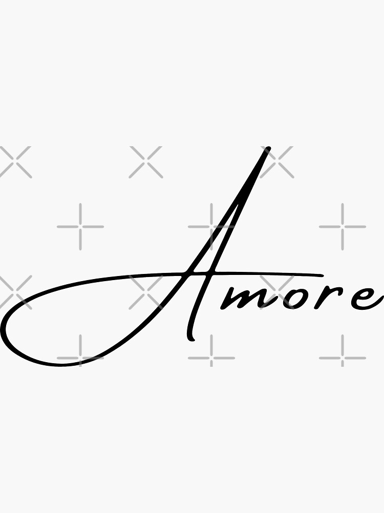 "Italian Word : Amore - Love" Sticker for Sale by Jewowfan | Redbubble