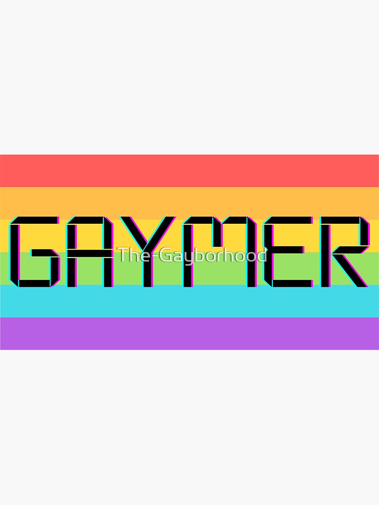 "GAYMER Rainbow Pride Flag" Sticker for Sale by The-Gayborhood | Redbubble
