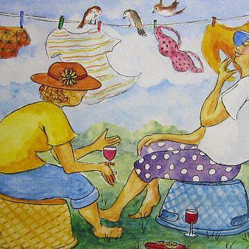 "It All Comes Out In The Wash (Age Of Reason Series)" Postcard for Sale ...