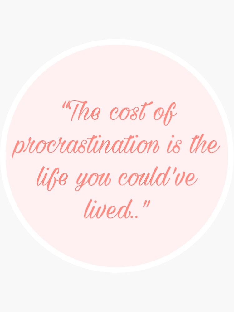 "Procrastination pink" Sticker for Sale by toluwaniowol | Redbubble