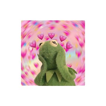 "Loving Kermit" Sticker for Sale by peachysage | Redbubble