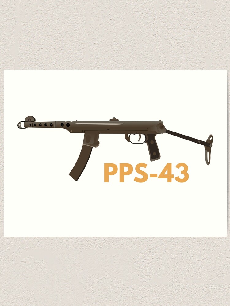 "Soviet WW2 PPS-43 Submachine Gun" Art Print by NorseTech | Redbubble
