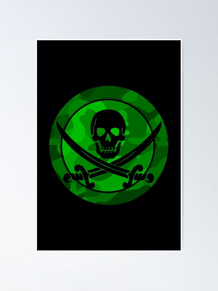 "Jungle Green Camo Styled - Jolly Rodger -- Airsoft Loadout Pirate ...